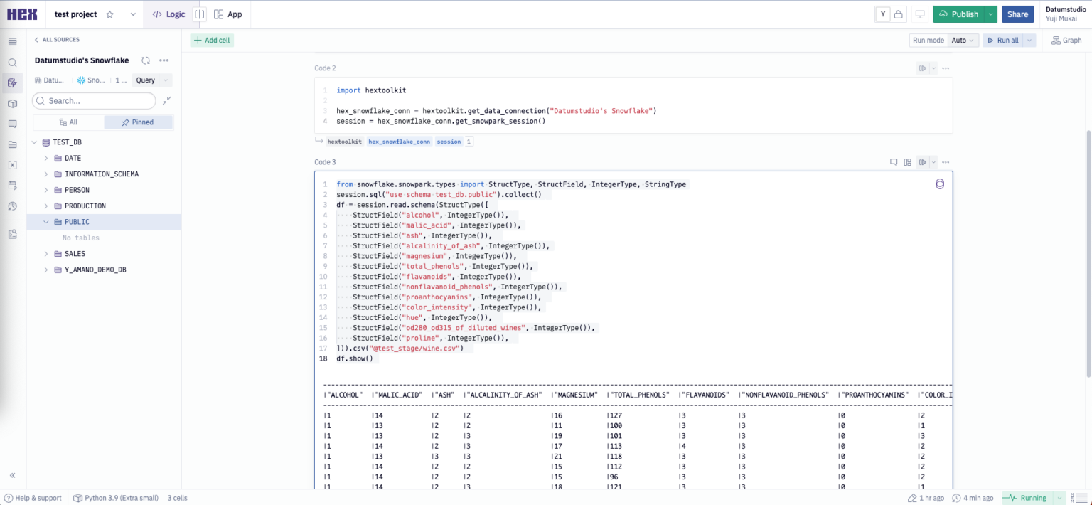 Hex × Snowflakeでつくるインタラクティブな分析環境 | DATUM STUDIO株式会社