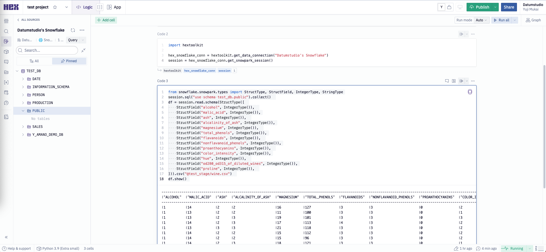 Hex × Snowflakeでつくるインタラクティブな分析環境 | DATUM STUDIO株式会社